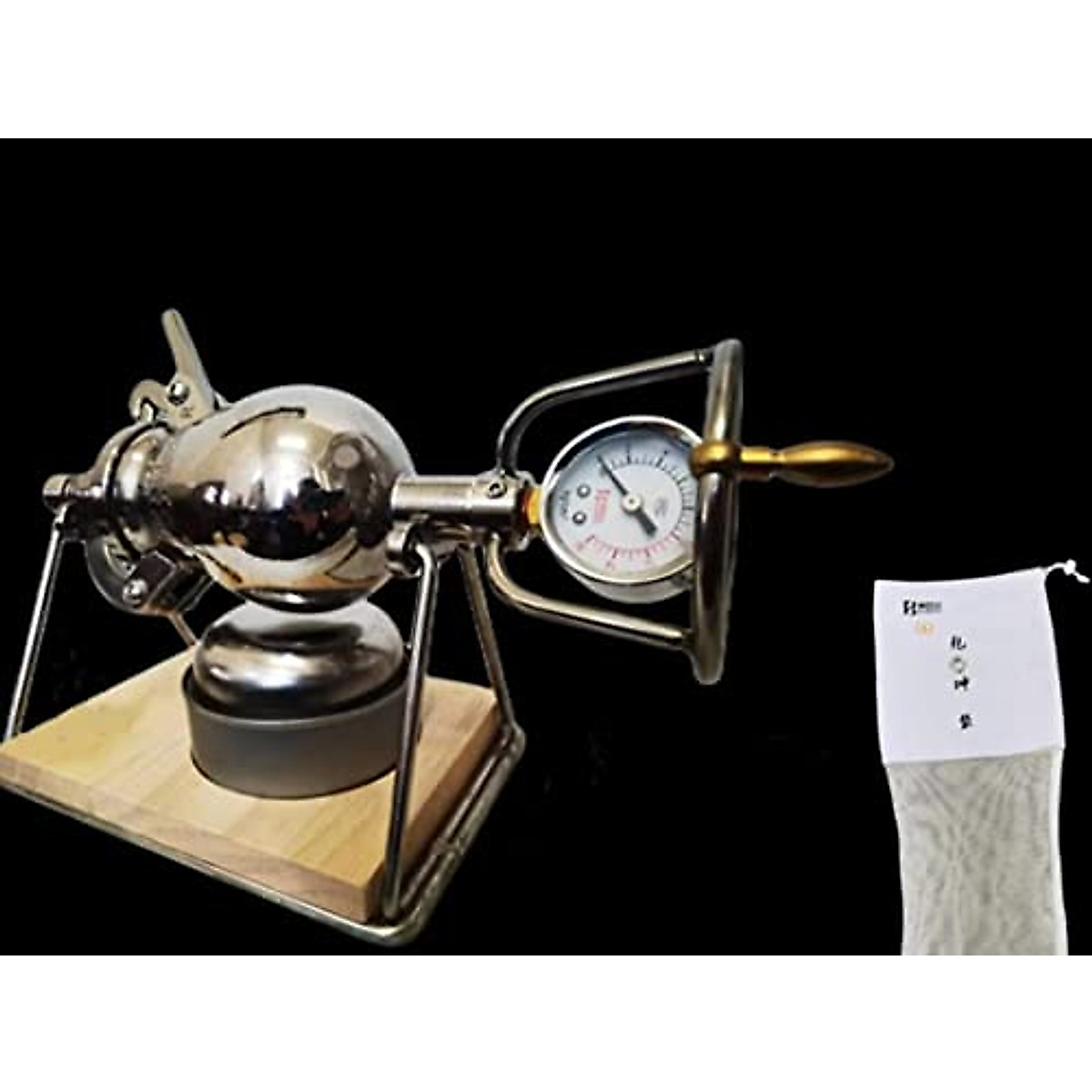 Ashendikan Hand Popcorn Machine Home Small 304 Stainless Steel Grain Amplifier Old-Fashioned Mini Popcorn Pot