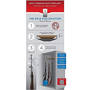 Gun Storage Solutions RR10SK-OR 10 Rifle Rod Starter Kit (Orange, 10 Rifle Rods and 15" x 19" Shelf Liner)