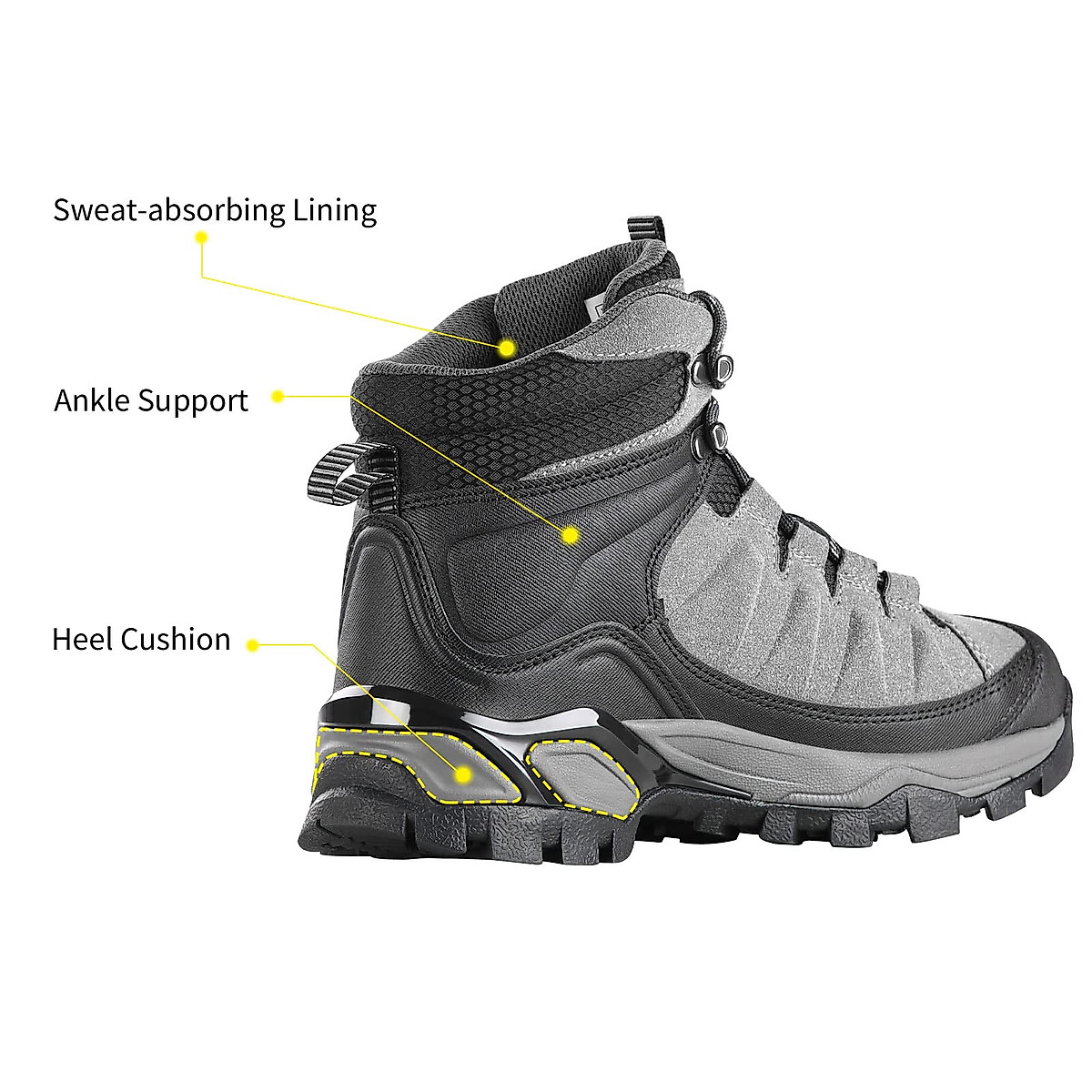 FREE SOLDIER Men's Hiking Boots Outdoor Lightweight Breathable Ankle Boots Waterproof for Trekking Hiking