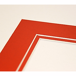 topseller100, Pack of 25 sets of 8x10 RED Picture Mats Mattes Matting for 5x7 Photo + Backing + Bags