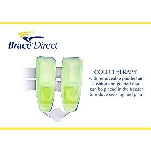 Brace Direct Gel Ankle Brace + Foot Ice Wrap (S/M)-Stirrup Brace & Splint for Ankle Support with Swelling, Inflammation, Acute Ankle Injuries & Chronic Instability