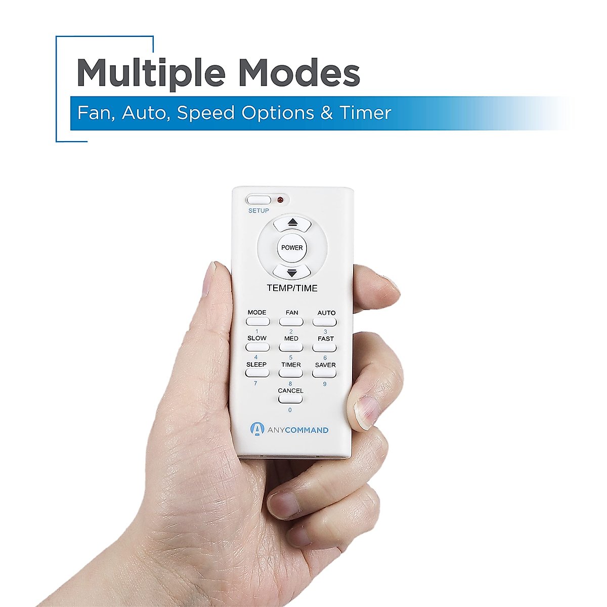 AnyCommand Universal Air Conditioner Remote Control, AC Remote for Over 60 Brands, Lightweight AC Remote Control Universal with Multiple Modes, White