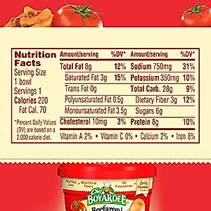 Chef Boyardee Beefaroni Pasta, Microwave Food, 7.5 OZ Microwaveable Bowl (12 Bowls)