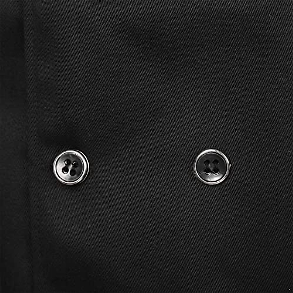 iiniim Unisex Chef Coat Women Men Short&Long Sleeve Chef Jacket Double-Breasted Kitchen Cooking Chef Uniform Black Red Cuffs Medium