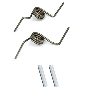 [DA81-01345B Spring OEM Mania] DA81-01345B 2-PACK NEW OEM Produced for SAMSUNG Refrigerator French Door Springs and 2 White Sleeve Pin Set Replacement Part
