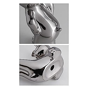 MagiDeal Creative Rabbit Statue Wine Rack, Wine Bottle Holder, Tabletop Bunny Sculpture for Countertop Bar Kitchen Home Decoration Gift, StyleC