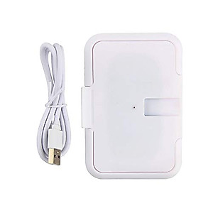 Wipe Warmer USB Portable Baby Wipes Heater Thermal Warm Wet Towel Car Mini Tissue Paper Warmer Napkin Heating Box Cover (White)