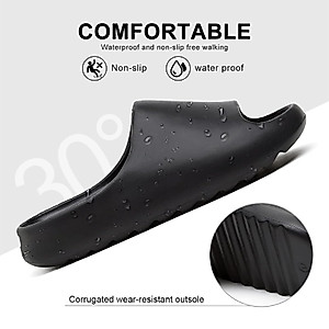 Unisex Pillow Slippers Slides for Women and Men, EVA Comfort Super Soft Quick Drying Rubber Shower Cloud Slides, Lightweight Spa Massage Summer Sandals for Adult Couples Indoor and Outdoor