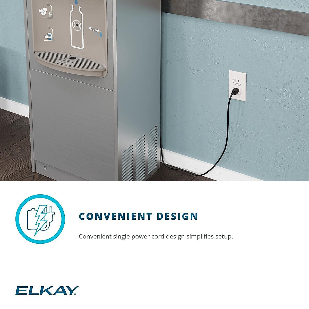 Elkay DSSBF8S ezH2O Floor Standing Bottle Filling Station, Stainless Steel