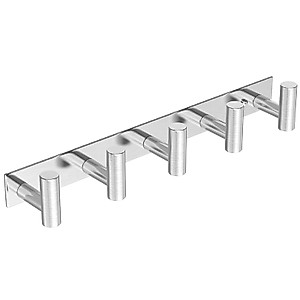 VINHOLD Coat Hooks (Silvery 5 Hooks - 1 Pack)