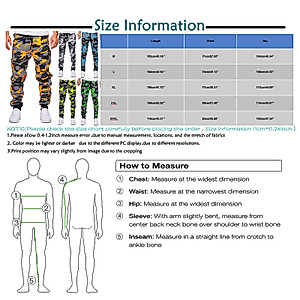 Mens Clothes,Spring Fashion Big and Tall Personality Casual Camouflage Bandage Multi Pocket Jogger Sweatpants Lounge Loose Slim Fit Workout Sport Trousers Camo Pants(00607Blue,Medium)
