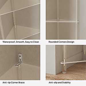 Elgaf Acrylic 5-Tier Corner Shelf Stand - 11.7'' W Corner Display Shelves Storage Shelf for Collectibles, Plants, Books, 11.7’’ D x 11.7'' W x 53.3'' H, Triangle, Clear