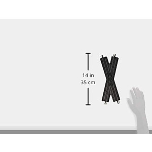 Bachmann Trains - Snap-Fit E-Z TRACK 30 DEGREE CROSSING (1/card - STEEL ALLOY Rail With Black Roadbed - HO Scale