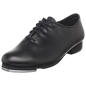 Dance Class Women's PTM101 Full Sole Jazz Tap Oxford,Black,5 M US