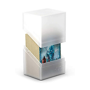 Ultimate Guard Boulder 80+, Deck Case for 80 Double-Sleeved TCG Cards, Frosted, Secure & Durable Storage for Trading Card Games, Soft-Touch Finish