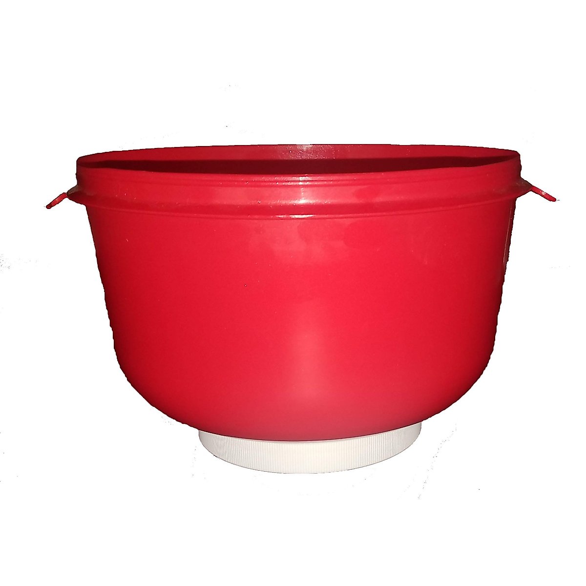 APSI Store Kernel Katcher Popcorn Bowl Set - Popcorn Bowl Strainer Sifter Shaker Kernel Catcher and Separator, Large and Reusable With Lid, Dishwasher Safe, Recycled Plastic with Handle (Red)