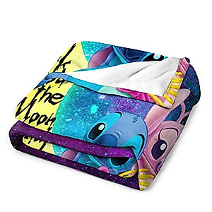 Hiccickm Cute Throw Blanket for Girls,Lightweight Cartoon Blanket Plush Flannel ​Blanket for Boy Adults Bed Chair Car Sofa Couch Bedroom 50"x40"