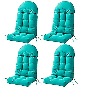 Enipate Adirondack Chair Cushions Set of 4, Weather Resistant Patio Chair Cushion for Adirondack, Thicken Outdoor Seat Pads High Back Rocking Chair Cushion