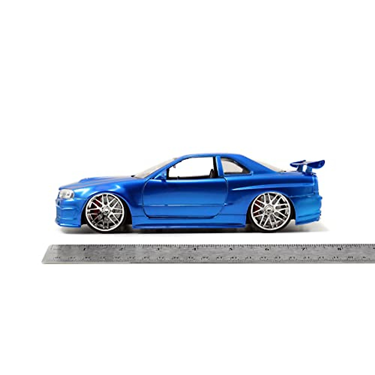 Jada Toys Fast & Furious 1:24 Brian's 2002 Nissan Skyline GT-R R34 a Die-cast Car, Toys for Kids and Adults, Blue (97173)