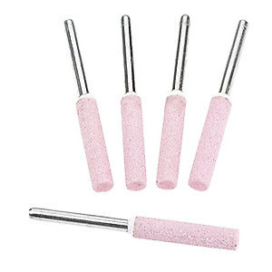 Hicello 5PCS Burr Grinding Stone File, 3/16" Chainsaw Sharpener, Polishing Grinding Tool for Chain Saw Stone Jewelry Wood