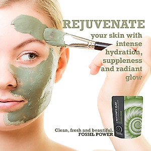 FOSSIL POWER Calcium Bentonite Clay Powder 2 Lb – Natural Heavy Metal Detox & Deep Pore Cleansing | Indian Healing | DIY Hair & Facial Mask Treatment for Sensitive Skin | Deo, Bath & Foot Soak