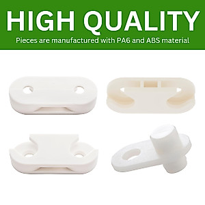 Spare Hardware Parts HEMNES Shoe Cabinet Parts Replacement for IKEA Part #110364 and #116713 (Pack of 2 Each)