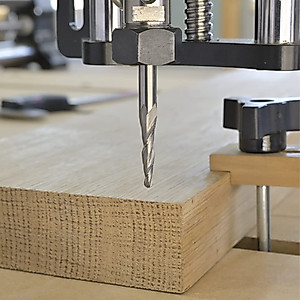 ROUTYBITS - 3 Pcs Tapered Ball Nose Router Bit Set - 1/32”, 1/16”, 1/8” Tip Diameter, 1/4 Inch Dia Shank, Solid Carbide, Spiral End Mills for 3D CNC Carving of Wood, Plastic, Soft Metal