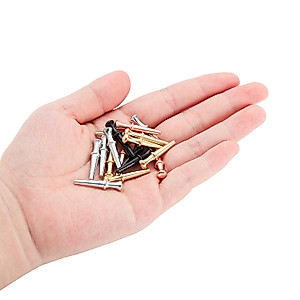 36 Pieces Metal Cribbage Pegs Cribbage Board Pegs Fit 1/ 8 Holes with Drawstring Storage Pouch for Cribbage Traditional Board Game, 4 Colors