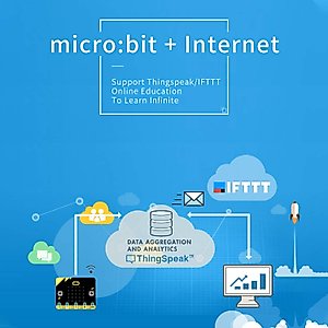 ELECFREAKS microbit Smart Science IoT Kit Octopus Series Sensor, microbit Sensor Starter Kit Data to The Cloud Internet with RTC Timing and WiFi Module, Environment Experiment Kit(Without Micro:bit)