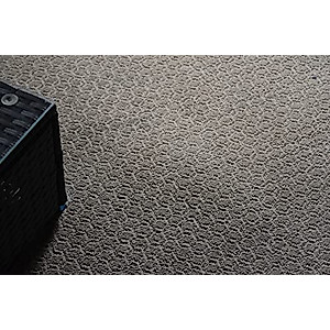 Furnish my Place Abstract Contemporary Geometrical Honeycomb Textured Modern Plush Two Tone High Low Pattern Rug, Round Rug, Pet-Friendly Carpet, Abstract Rug, Made in USA - Valid Brown, 2' Round