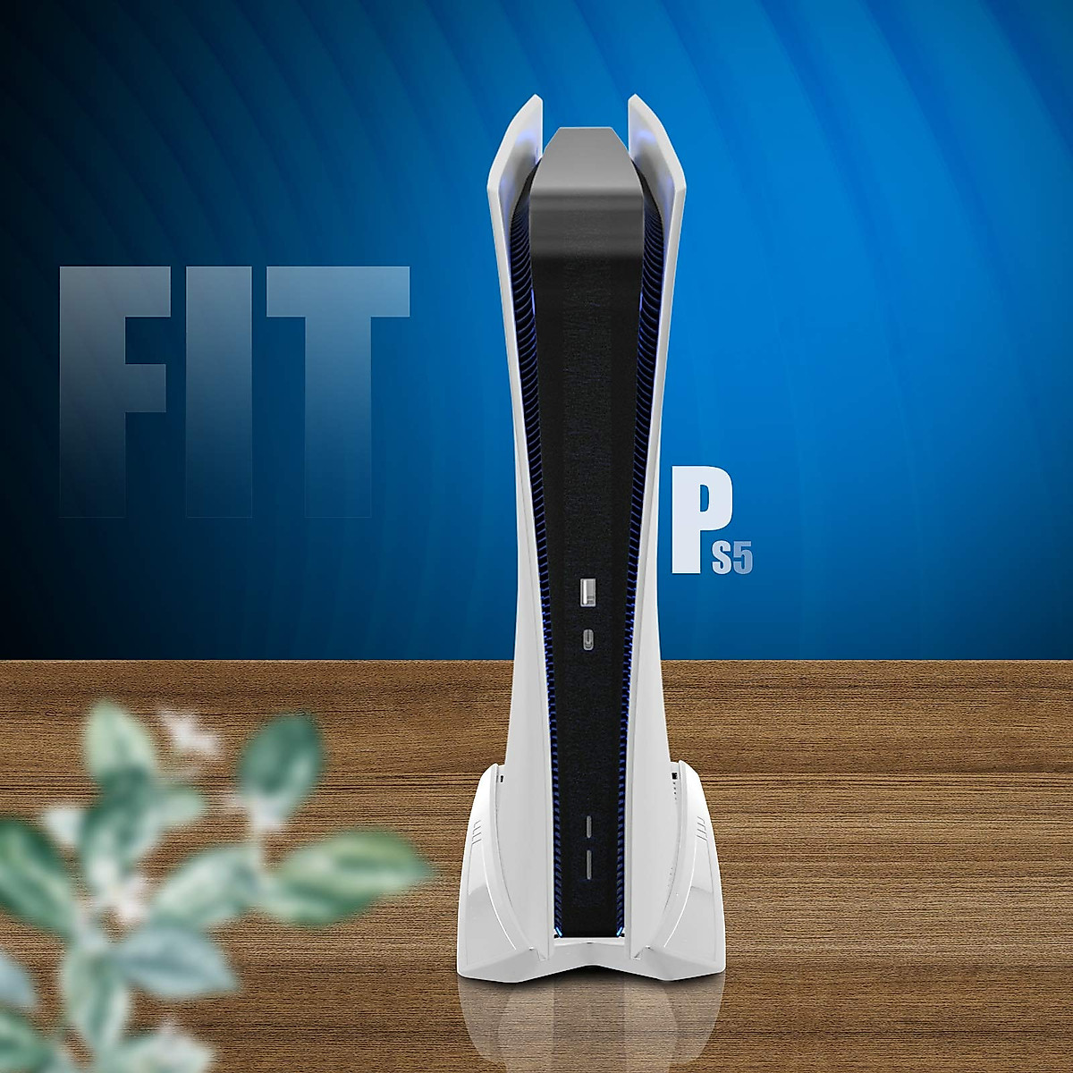 HEATFUN PS5 Digital Stand Vertical, PS5 Vertical Stand Digital Edition Built-in Cooling Vents and Non-Slip Feet - White