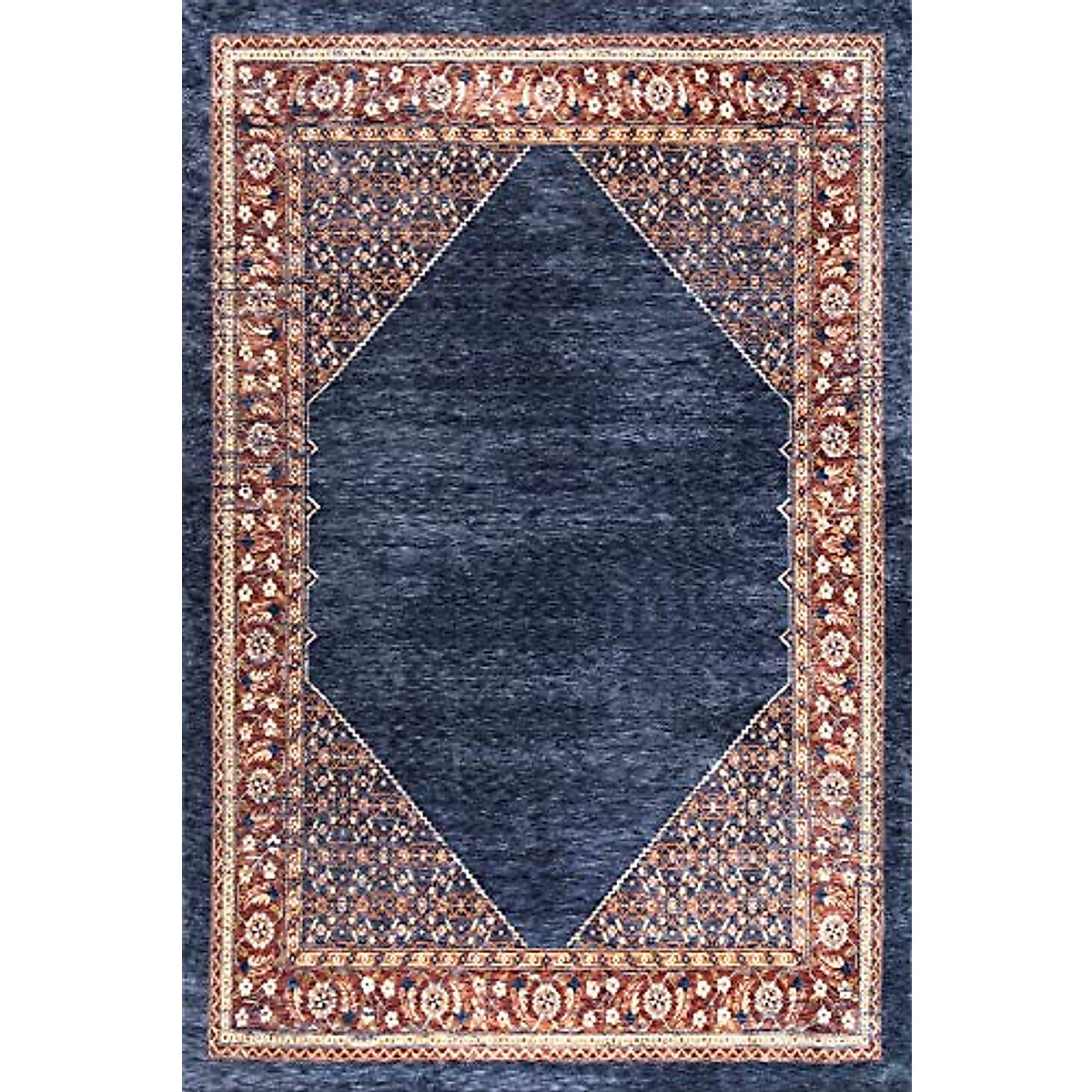 nuLOOM Temptation Floral Persian Area Rug, 3' x 5', Navy