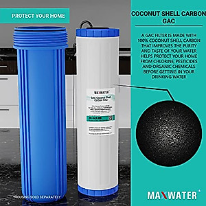 (2 Pack) BB GAC Carbon & Melt-Blown Polypropylene Sediment 4.5" x 20" Whole House Cartridges Filters compatible with 20" BB Whole House water filtration systems.