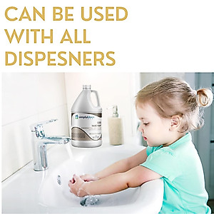 Simply Kleen USA Coco Liquid Hand Soap with Skin Moisturizing Coconut Oil, 1 Gallon, Large Kitchen and Bathroom Dispenser Refill, Premium White Pearl