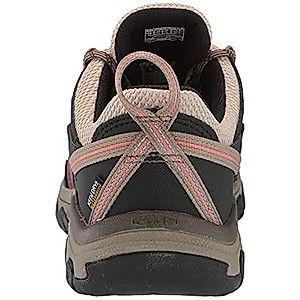 KEEN Women's Ridge Flex Low Height Waterproof Hiking Boots, Rhubarb/Brindle, 5