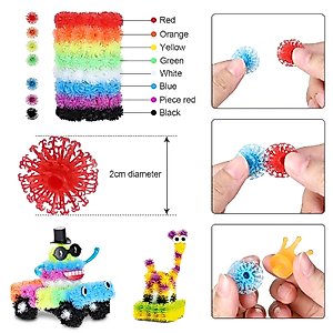 TOMYOU 400pcs Building Toys Kids STEM Toys, Educational Building Blocks with Storage Box, DIY Creative Sticky Building Balls Child Branin Development Preschool Kindergarten Toy