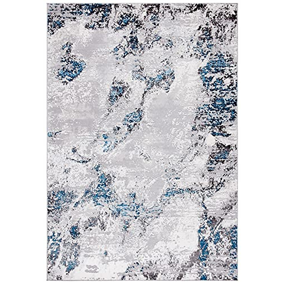 SAFAVIEH Amelia Collection 10' x 14' Grey/Blue ALA232G Modern Abstract Non-Shedding Living Room Dining Bedroom Area Rug
