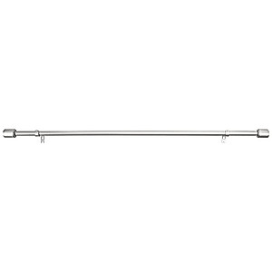 Amazon Basics 1-Inch Curtain Rod with Cap Finials, 72" to 144", Nickel