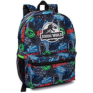 Jurassic World Backpack - Boys Kids 4 Piece School Lunch Box With Water Bottle
