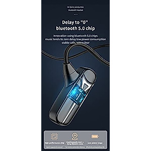 Air Bone Conduction Bluetooth Headphones Ultra-Long Life Wireless Hanging Ear Type Not in The Ear Sports Headphones (Red)