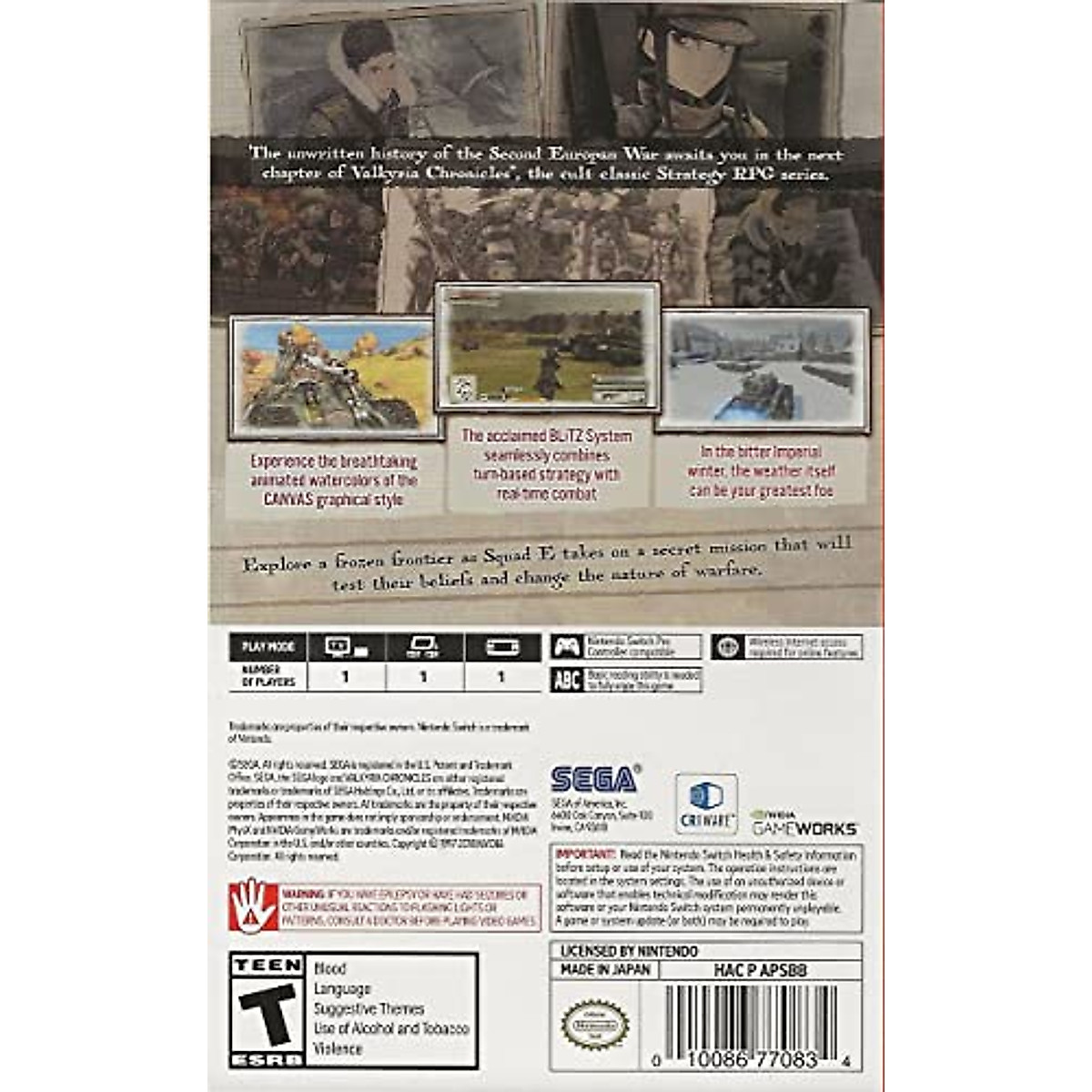 Valkyria Chronicles 4: Launch Edition - Nintendo Switch