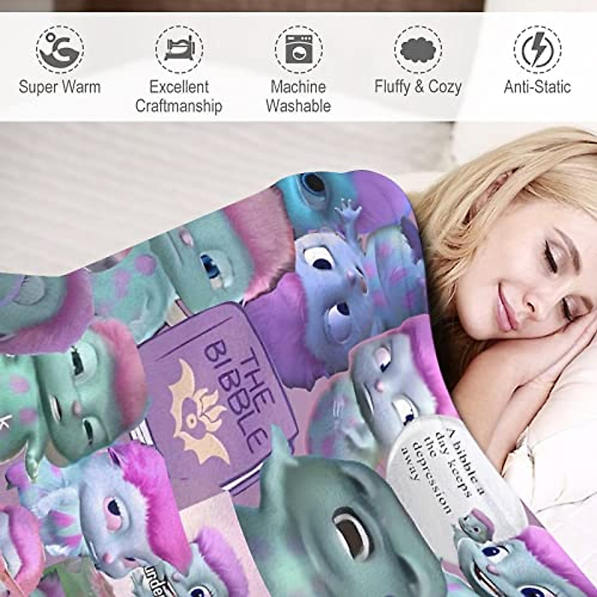 Funny Meme Blanket，Bibble Meme Soft and Comfortable,Ultra-Soft Micro Fleece Blanket,for Bed Or Sofa,All Season Throw Blankets (40x50 Inch，60x50inch)