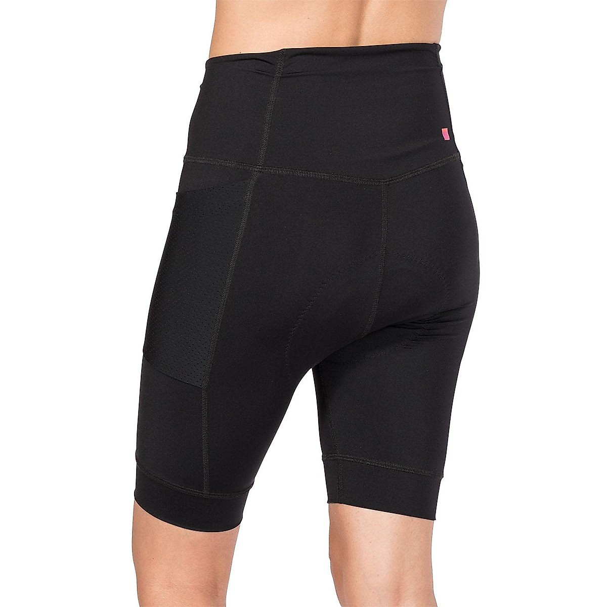 Terry Bike Shorts Women Padded Cycling Shorts for Women, Hi Rise Holster High Waisted Compression Shorts, Reg & Plus Sizes - Black, 1X