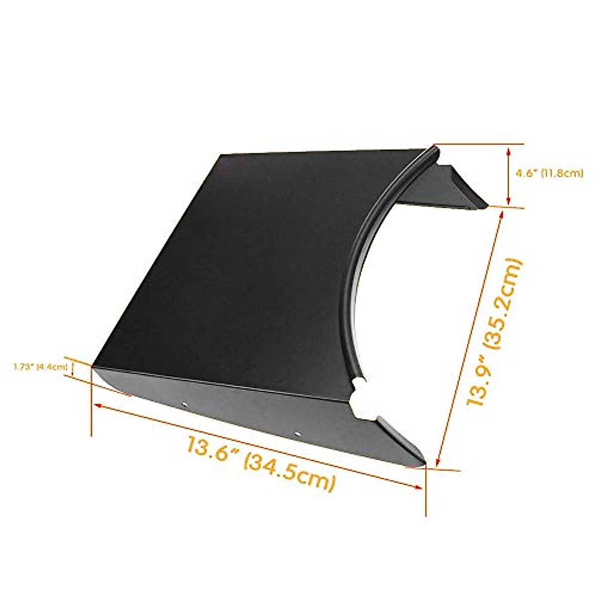 Grisun Grill Table Shelf - for Weber Kettle Grills 22 Inches, Side Table Shelf for Weber Master Touch, Original Kettle Charcoal Grill, Black Powder Coated Steel BBQ Table, Kettle Grill Accessories