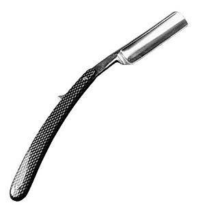 Gold Dollar Shaving Cut Throat Straight Razor Color Silver and Black