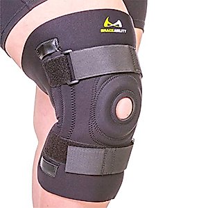 BraceAbility Knee Brace for Large Legs and Bigger People with Wide Thighs - Kneecap Protection Pad Treats Patellar Tendonitis, Chondromalacia, Patellofemoral Pain, Instability and Dislocation