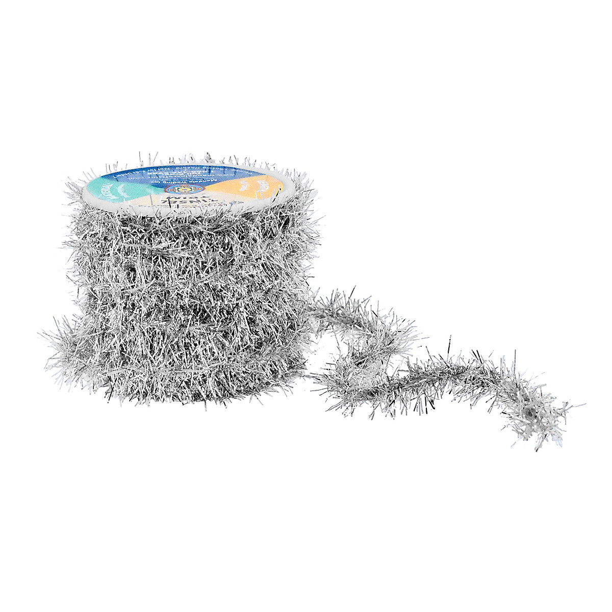 Mandala Crafts Silver Tinsel Garlands Mini Garland Christmas Tree Garland Christmas Silver Garland Decorations - Thin Metallic Foil Glitter Garlands Party Wedding Decor