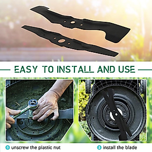 KEDAKEJI 72511-VH7-000 & 72531-VH7-000 Mower Blade Compatible with 21" MicroCut HRX217, HRX217K1, HRX217K2, HRX217K3, HRX217K4 Lawn Mowers