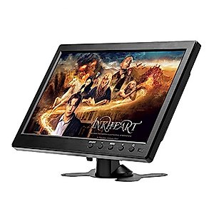podofo 10.1” HD Monitor for Mini TV & Car Video Player & Computer Display TFT LCD Color Screen for Car Backup Camera & Home Security System Built in Speaker Support BNC/AVI/VGA/HDMI