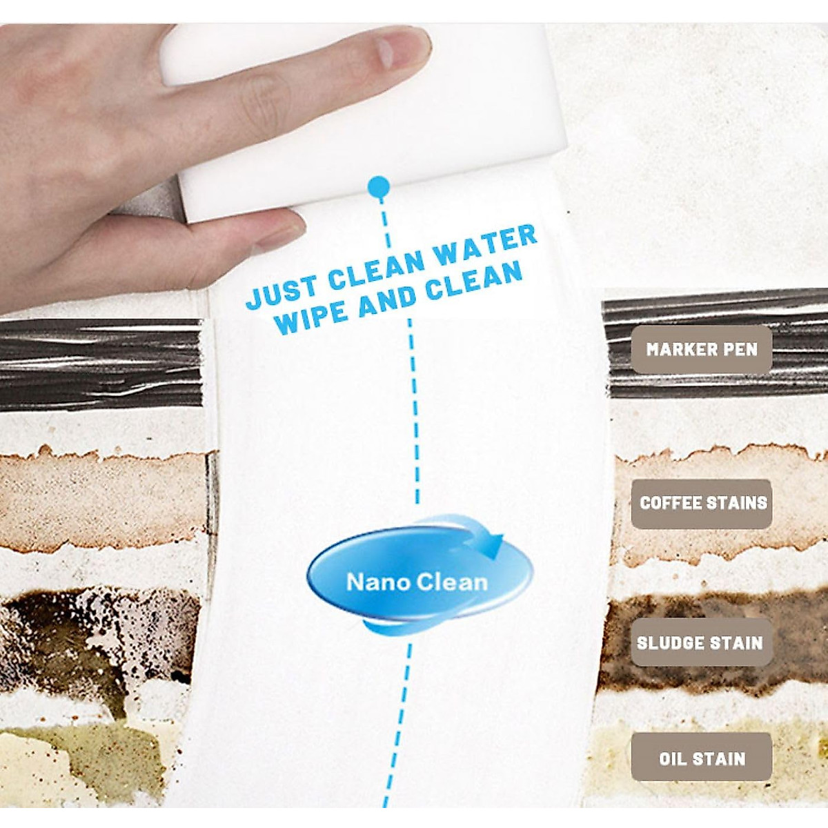 Mrs Shine, 4 X Stronger, Magic Eraser Sponge, 8-Pack,Cleaning Sponge, Multi-Purpose Power Scrub, Household Cleaning, Cleaning Pad Office & Industries. Boat Scuff Eraser, Esponja, Cleaning Brush, Bath